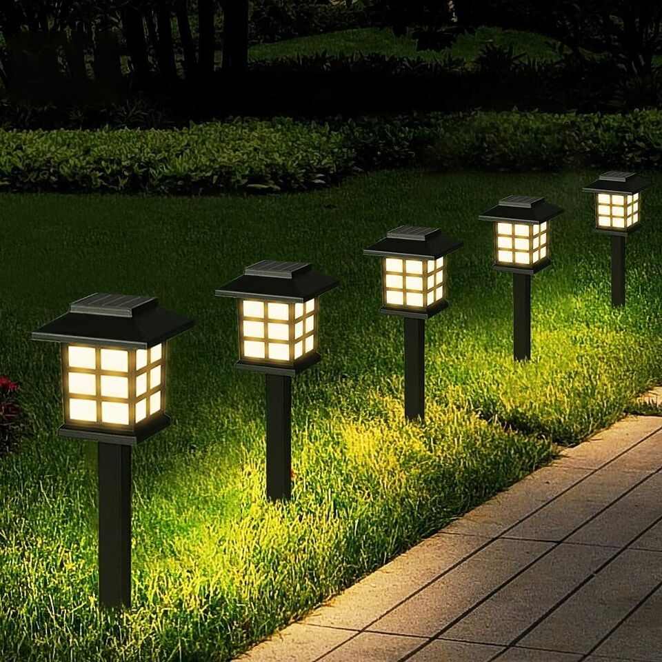 Lumora Solar Pathway Lights Outdoor – 6-Pack Waterproof LED Garden Yar ...