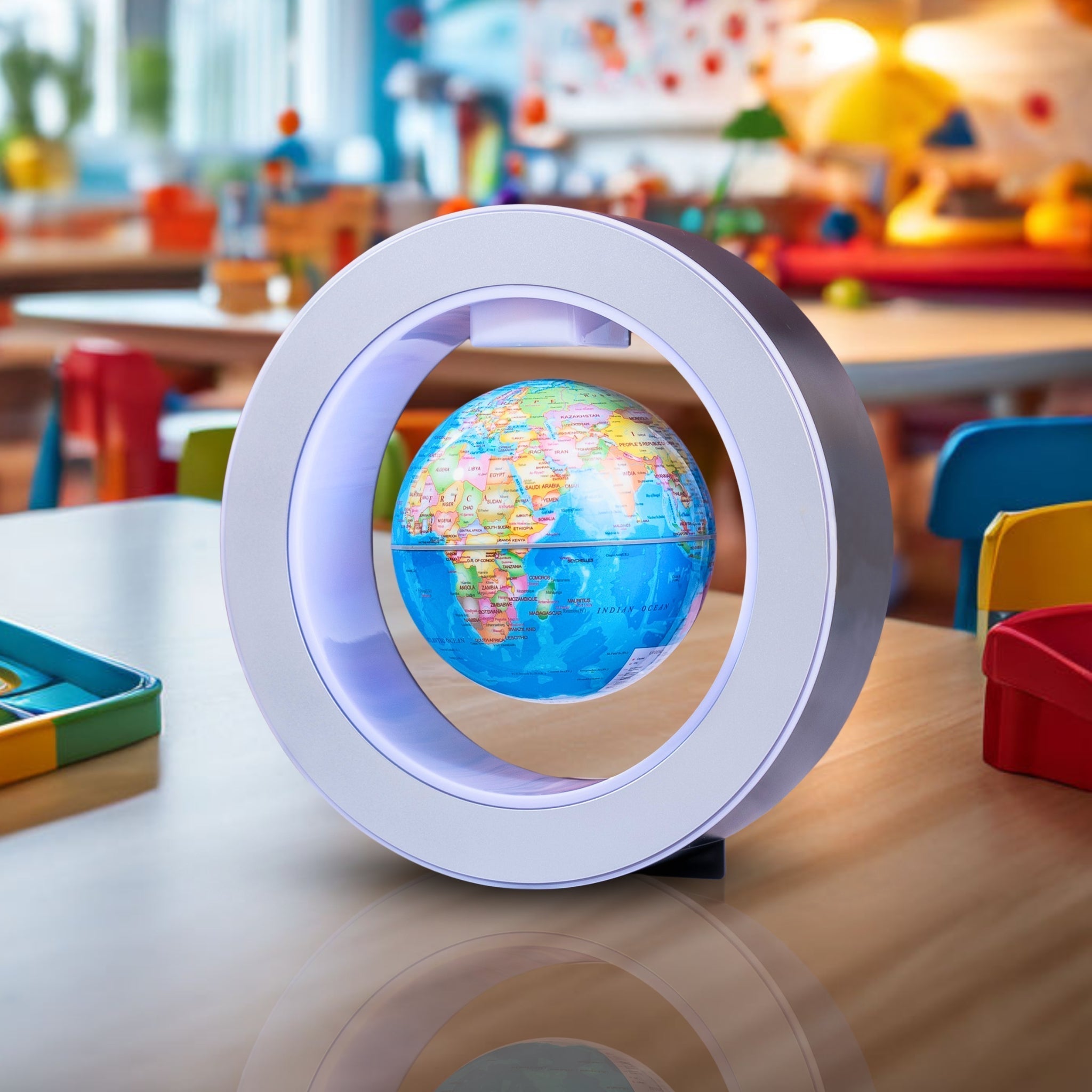 Royaleva 3-Inch Floating Magnetic Globe - LED Lights – Royale Basic
