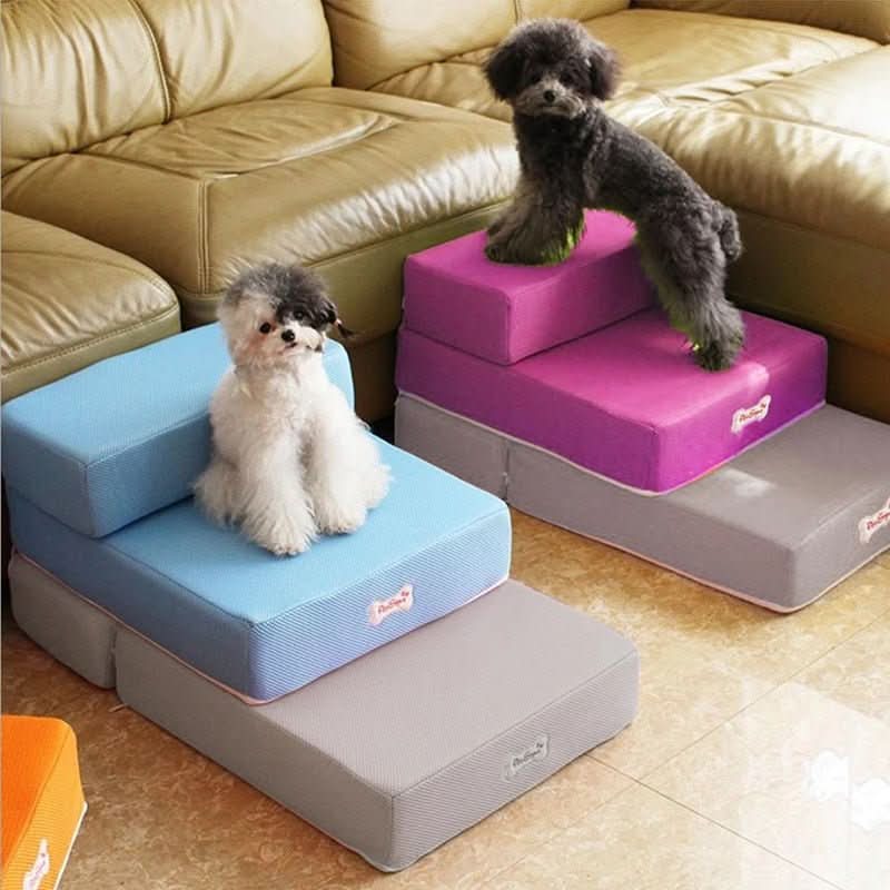 Luxora 2-Step Dog Stairs for Bed – Anti-Slip, Removable Pet Steps for ...